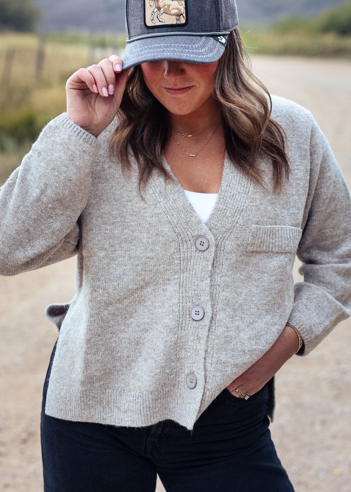 Side Vent Knit Sweater - Dark Greige – Bolt Ranch Store