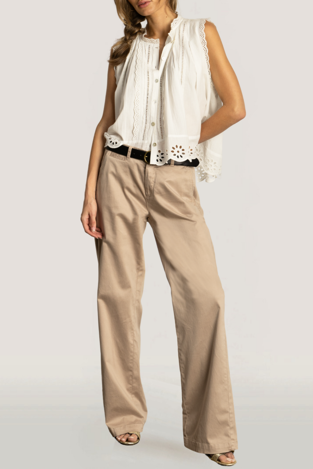 Dylan Malia Lace Shirt - White – Bolt Ranch Store