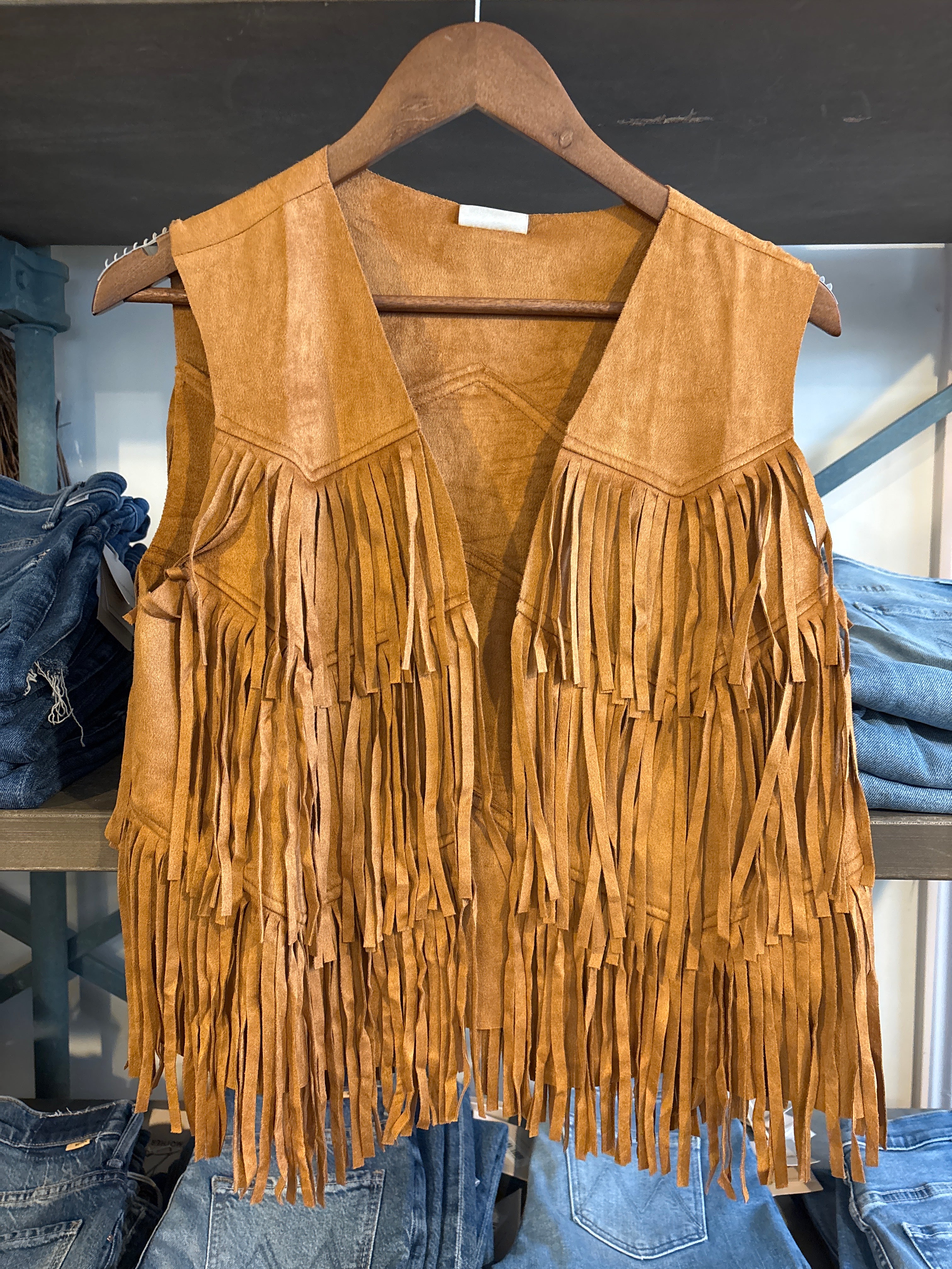 Sadie Suede Chevron Fringe Vest – Bolt Ranch Store
