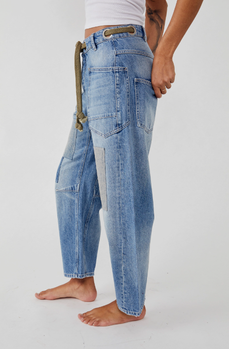 Free People Moxie Low Slung Pull on Barrel - Truest Blue – Bolt Ranch Store